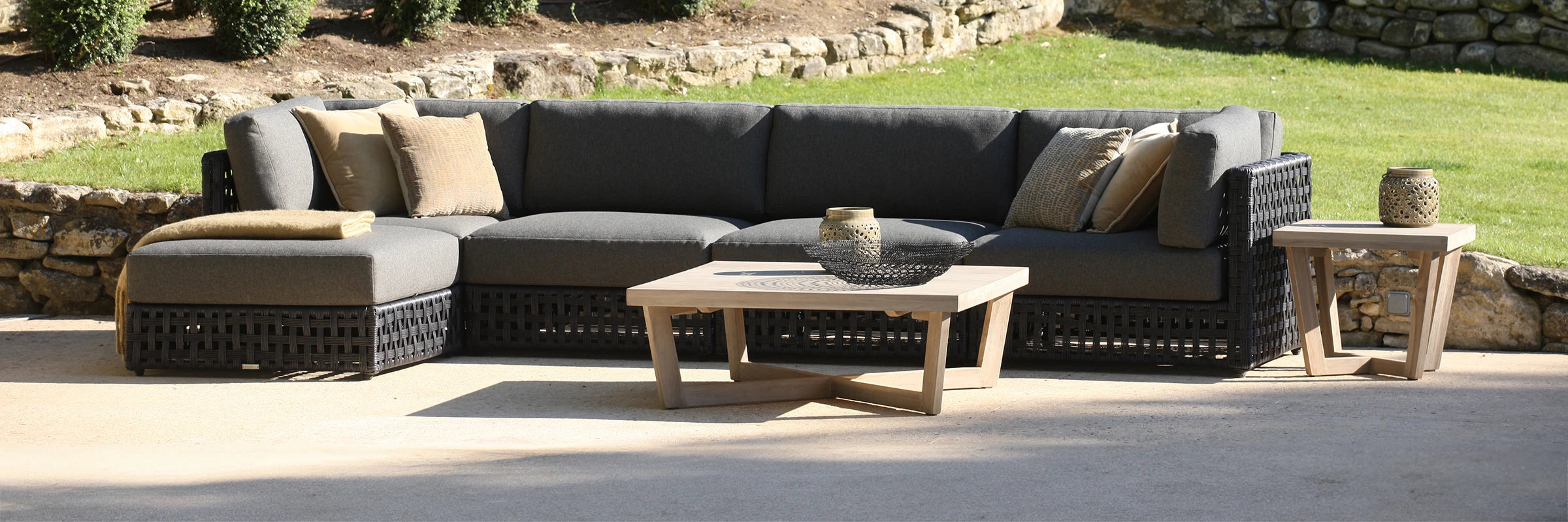 Logan Modular Furniture Collection in Black | Outdoor Lounge Set