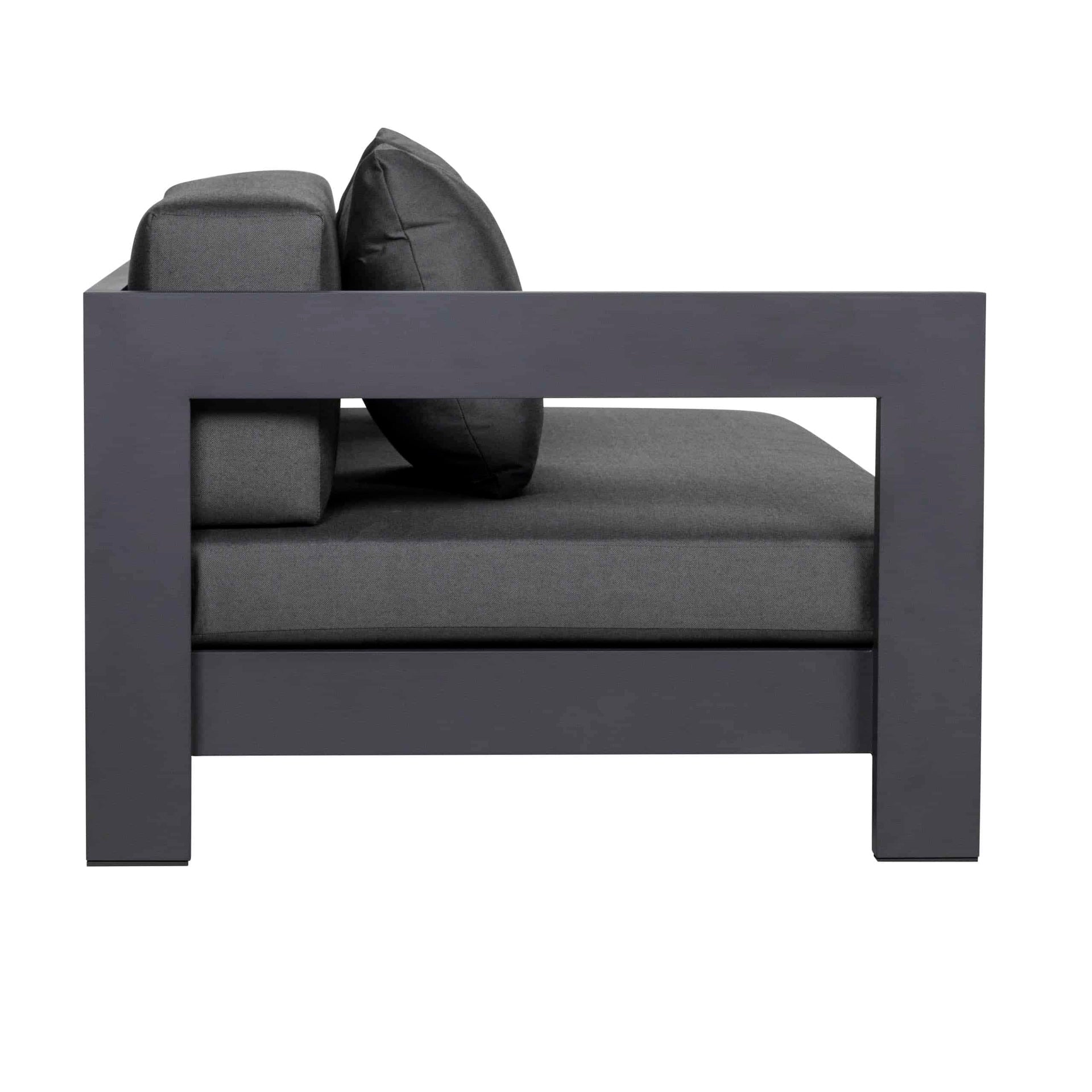 Amalfi Aluminium Outdoor Daybed Right (Charcoal)