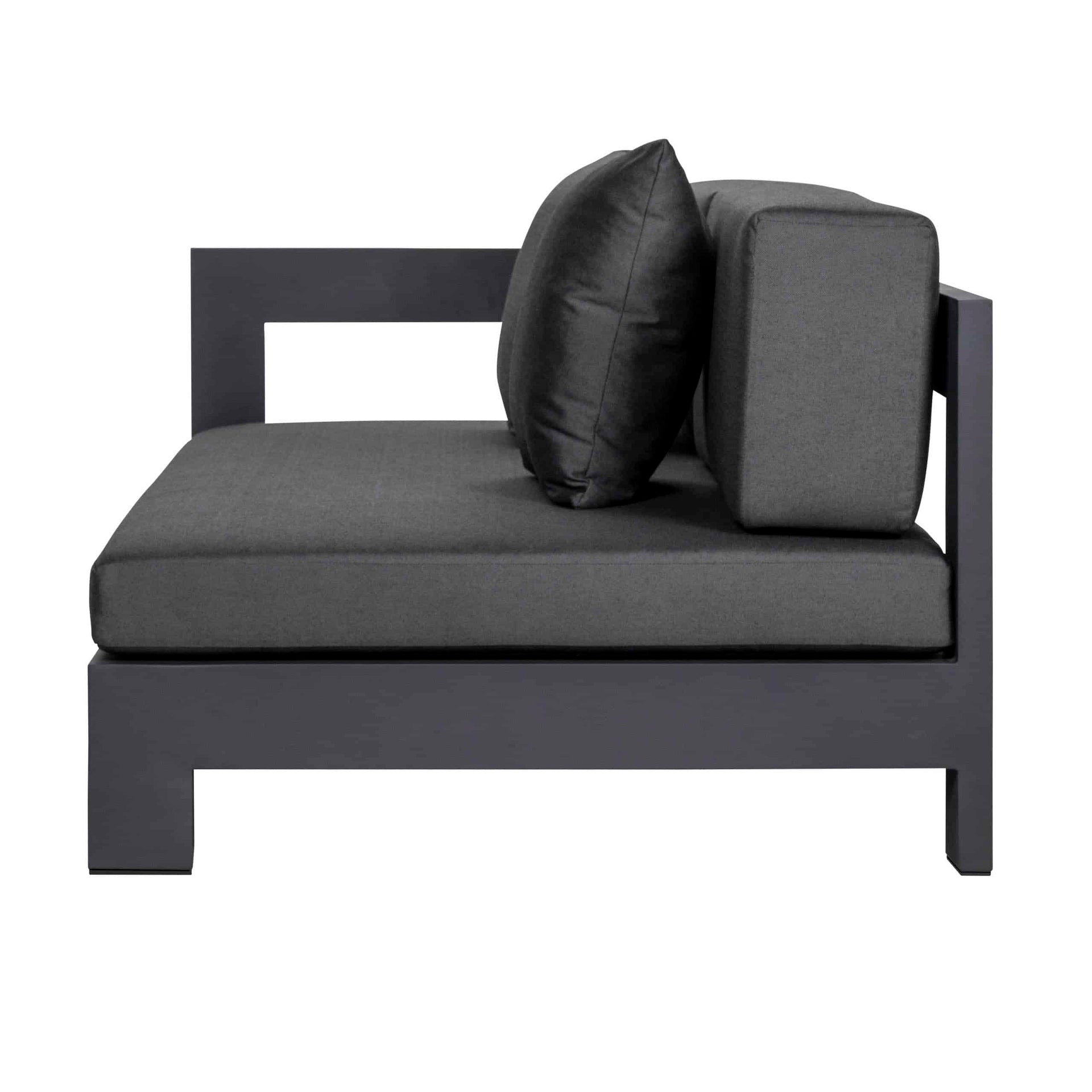 Amalfi Aluminium Outdoor Daybed Right (Charcoal)