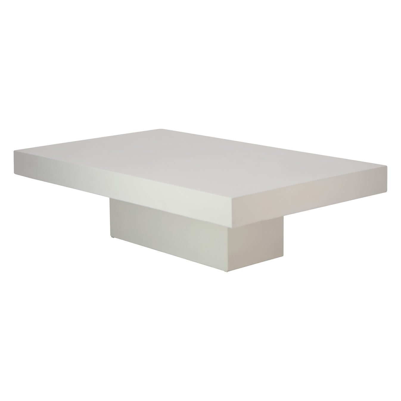 Blok Concrete Rectangle Coffee Table (White) | Outdoor Tables