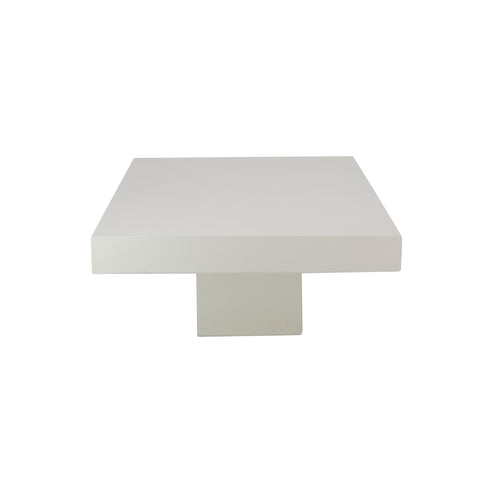 Blok Concrete Rectangle Coffee Table (White) | Outdoor Tables