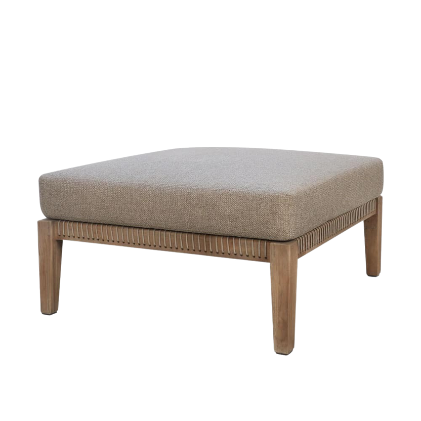 Gazzoni Reclaimed Teak and Rope Ottoman