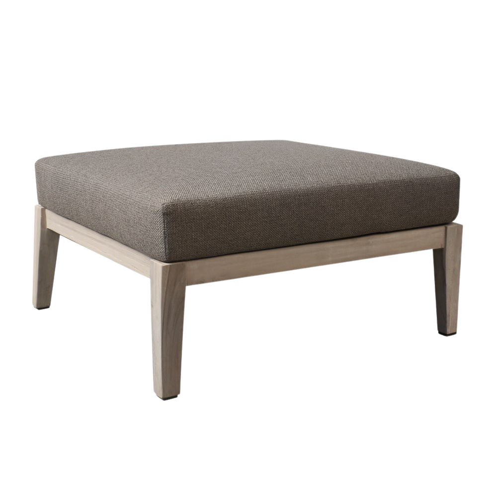 Masello Aged Teak Outdoor Ottoman | Patio Furniture