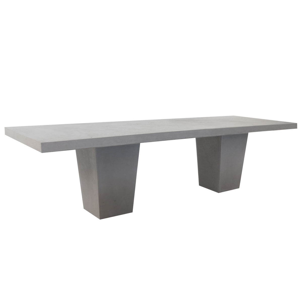 Raw Concrete Tapered Outdoor Dining Table | Outdoor Tables